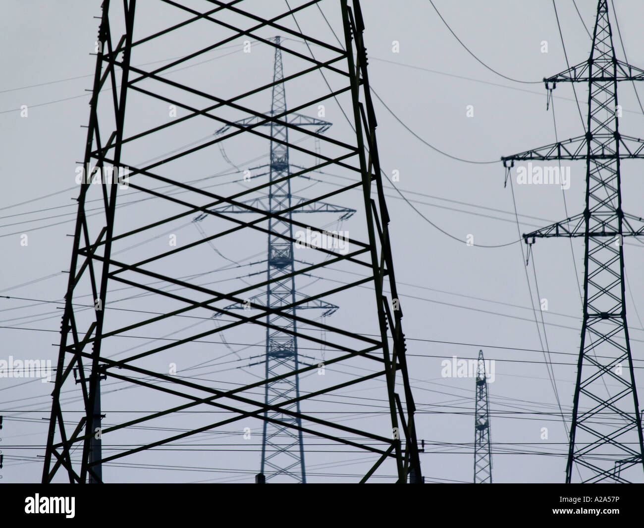 power transmission line power pole Stock Photo - Alamy