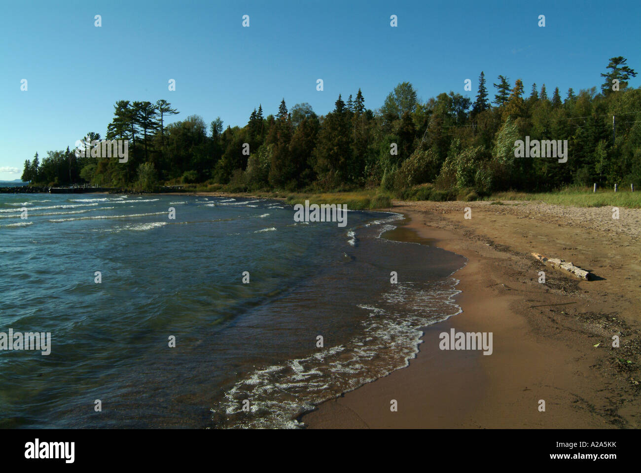 River Ste. Mary River Sault Ste.Marie soo ssm Autumn blue sky cloud ...