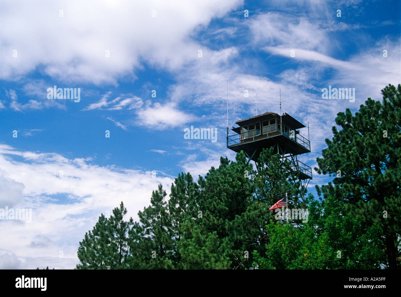Ranger tower at Nebraska National Forest near Thedford, Nebraska Stock ...