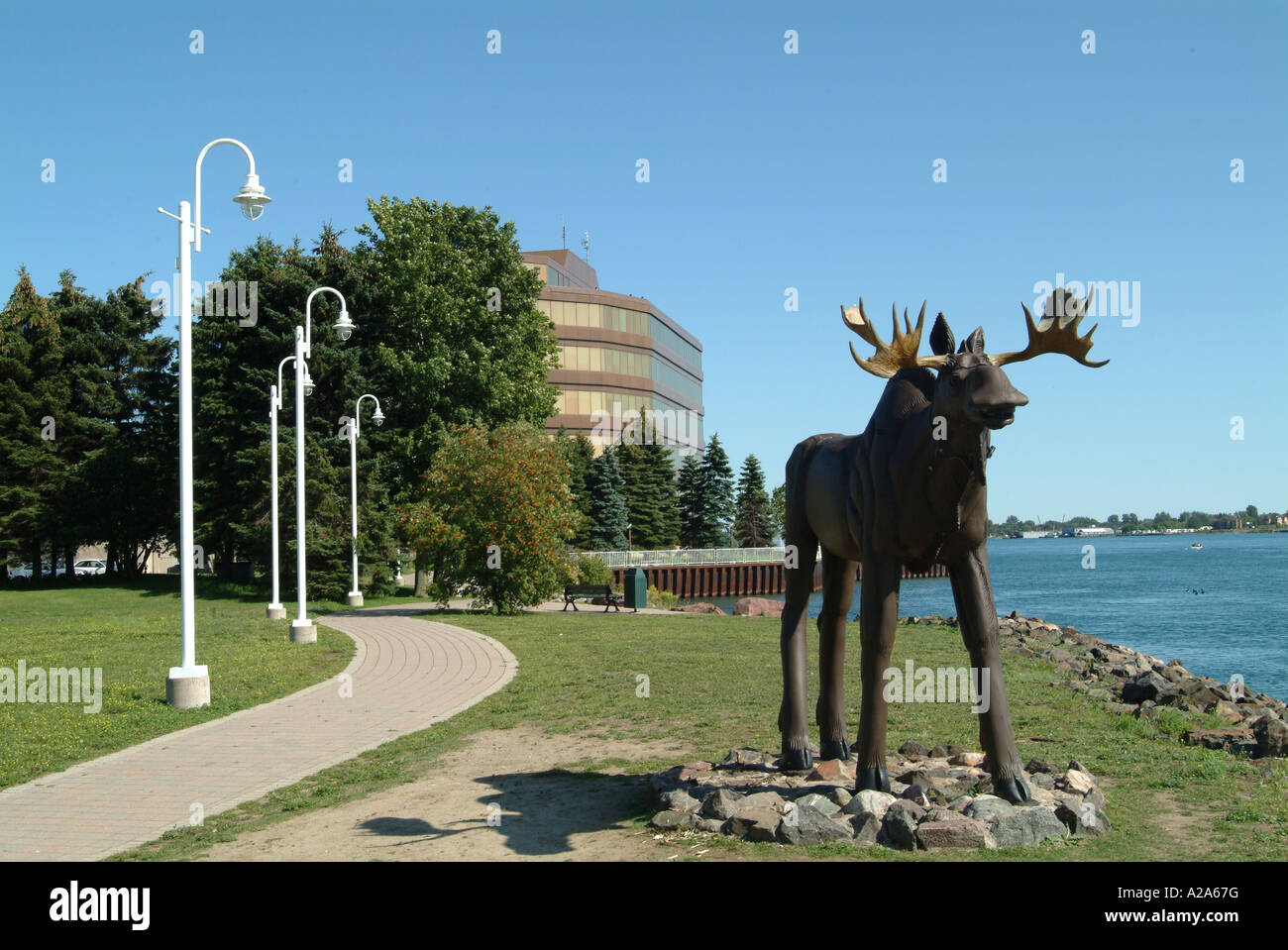Sault Ste. Marie SOO SSM city town downtown building north east Ontarie ...