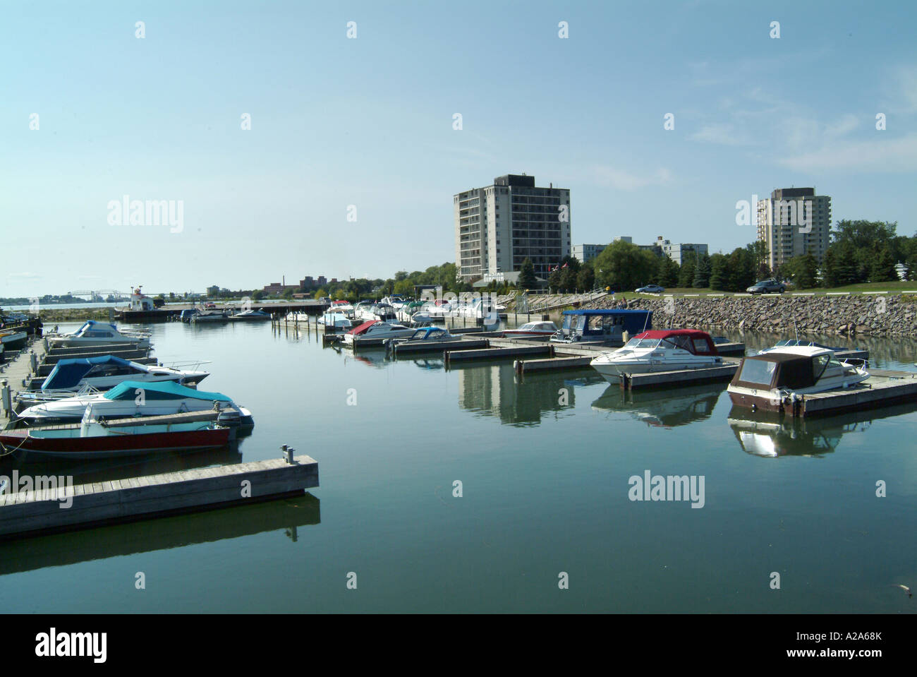 Sault Ste. Marie SOO SSM city town downtown building north east Ontarie ...