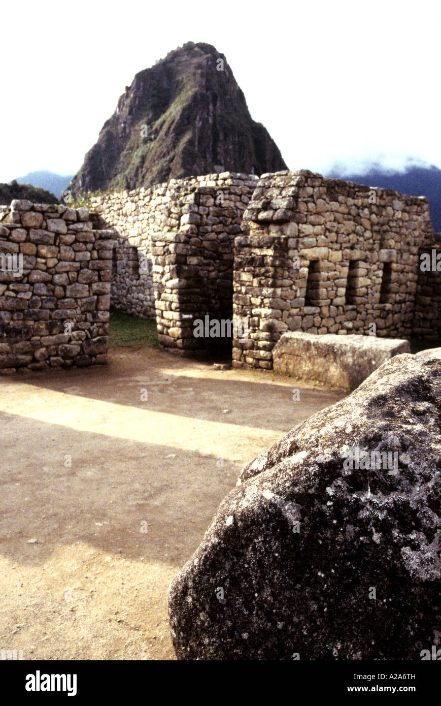 Ruins of the Industrial Sector at the UNESCO World Heritage Incan ruins ...