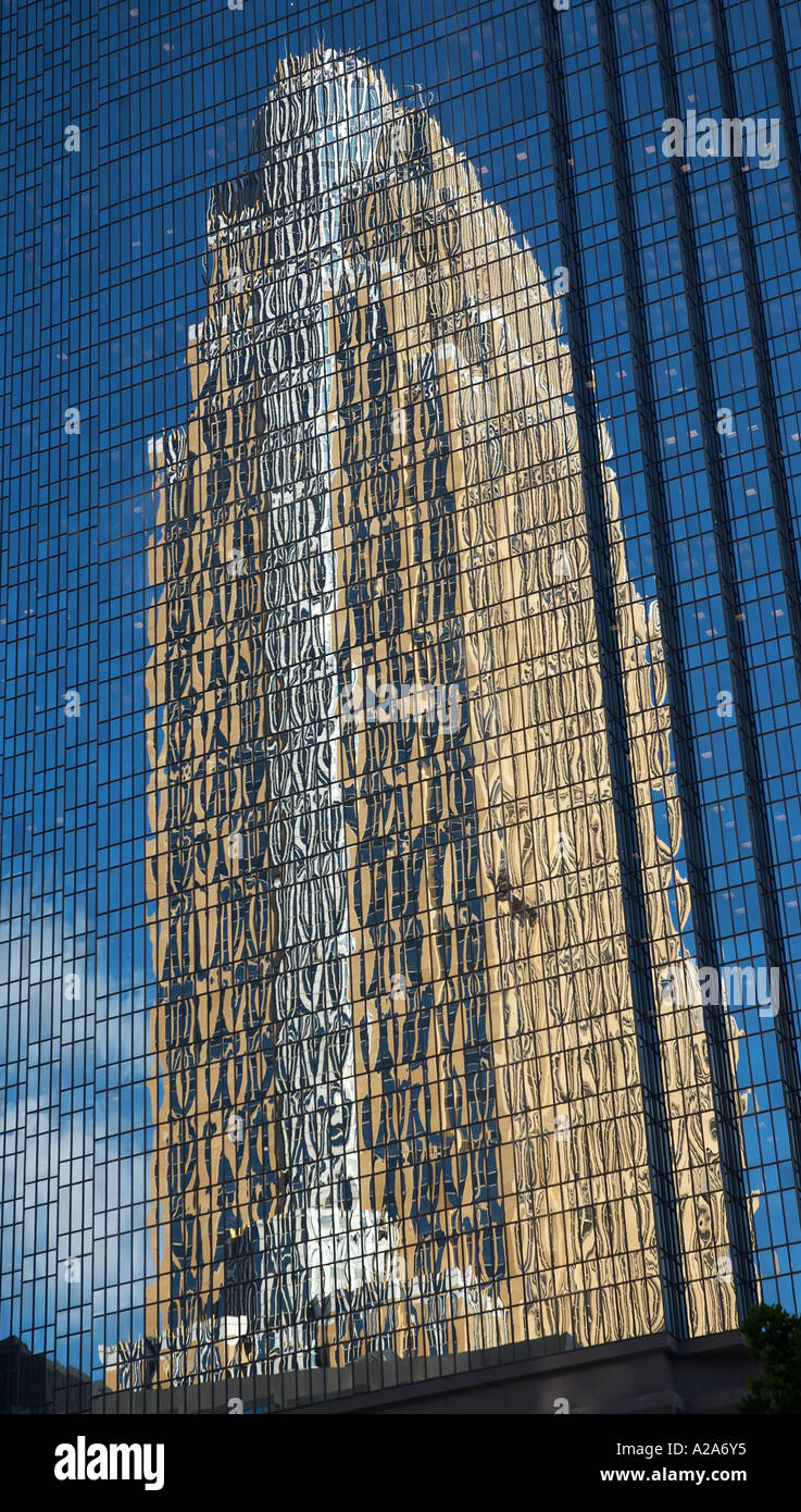 tower block reflected in glass building minneapolis united states Stock ...