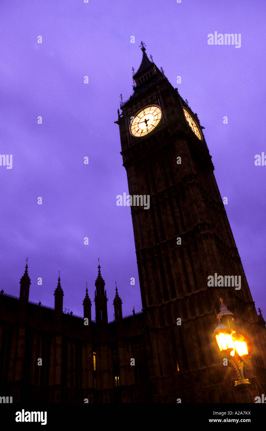Clock Tower known as Big Ben of the 19th century neo gothic Houses of ...