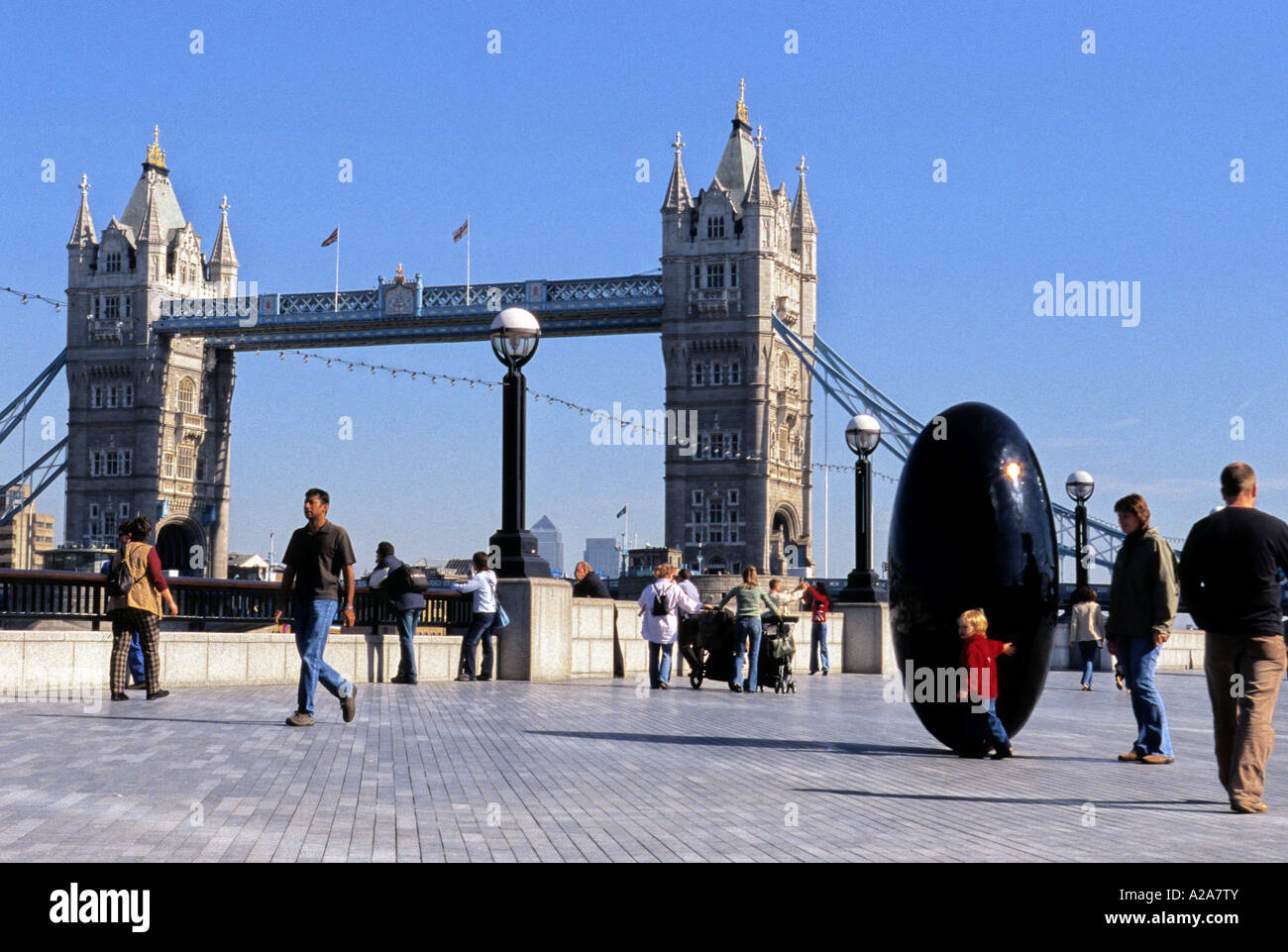 Neo gothic towers and blue suspension struts of the 19th century Tower ...