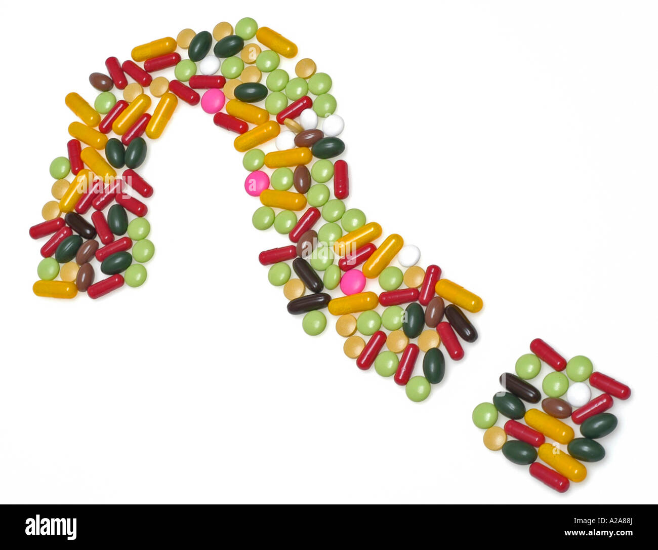 Pills question mark hi-res stock photography and images - Alamy