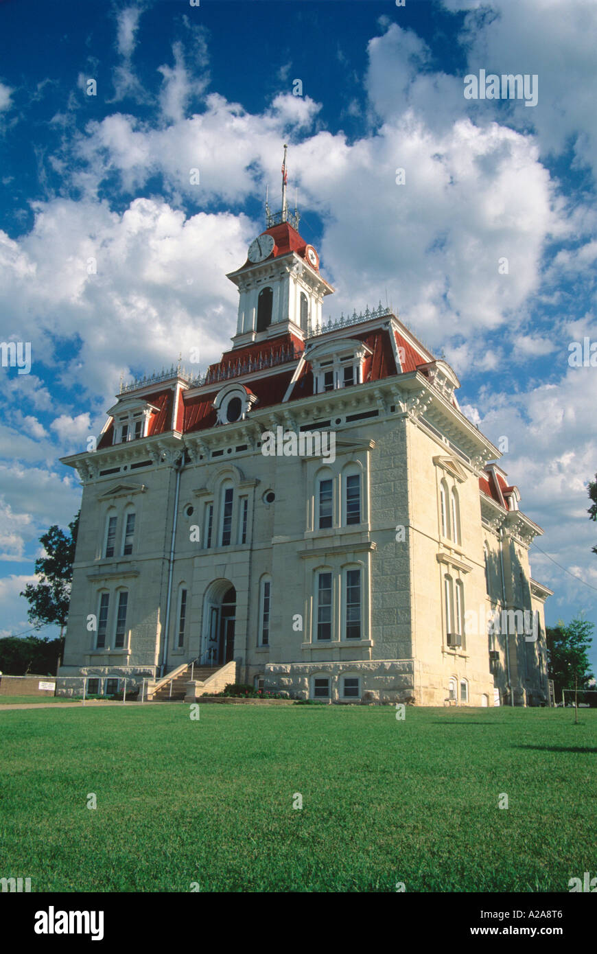 The historic Chase County Courthouse in Cottonwood Falls, Kansas Stock ...