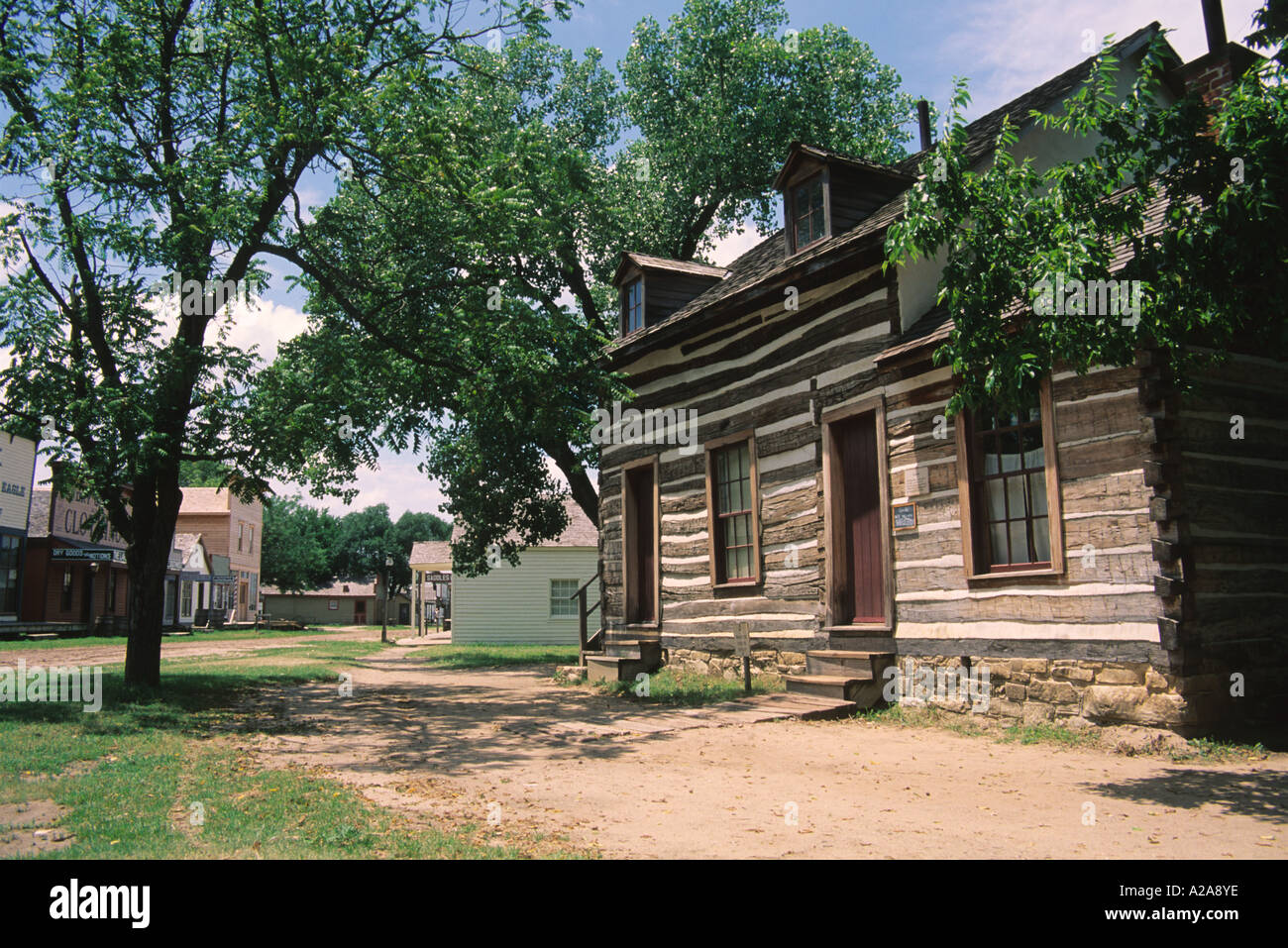 Log Cabin in Wichita's Cowtown, a reproduction of the old west in ...