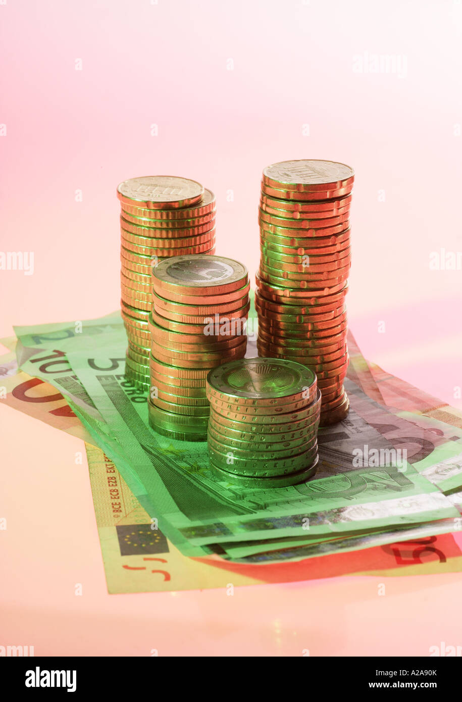 A pack of money, coins and bank notes Stock Photo - Alamy