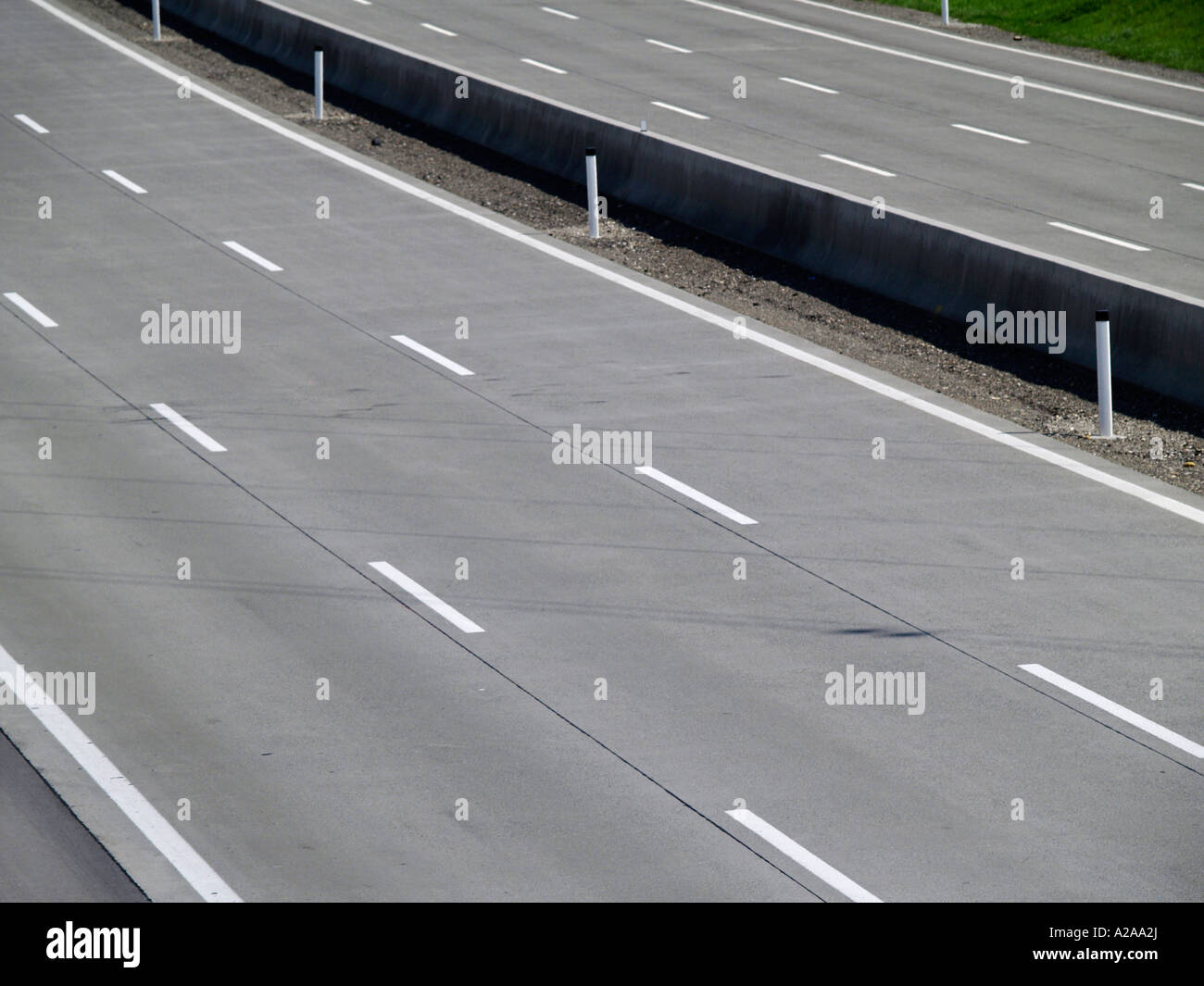 A1 West motorway guide rail concrete road surface Stock Photo - Alamy