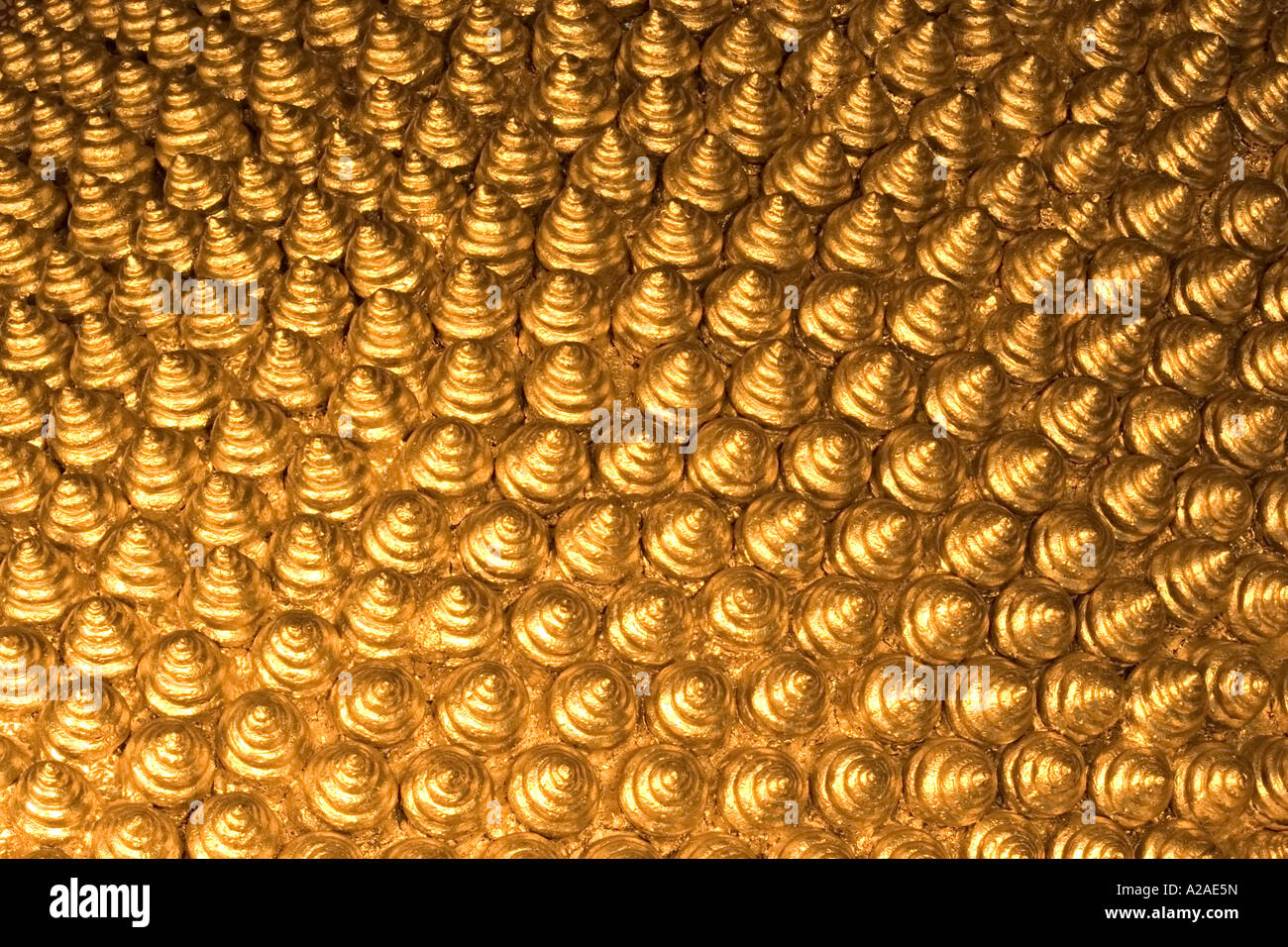 Pattern of golden Hair Reclining Buddha of Wat Pho or Wat Phra ...