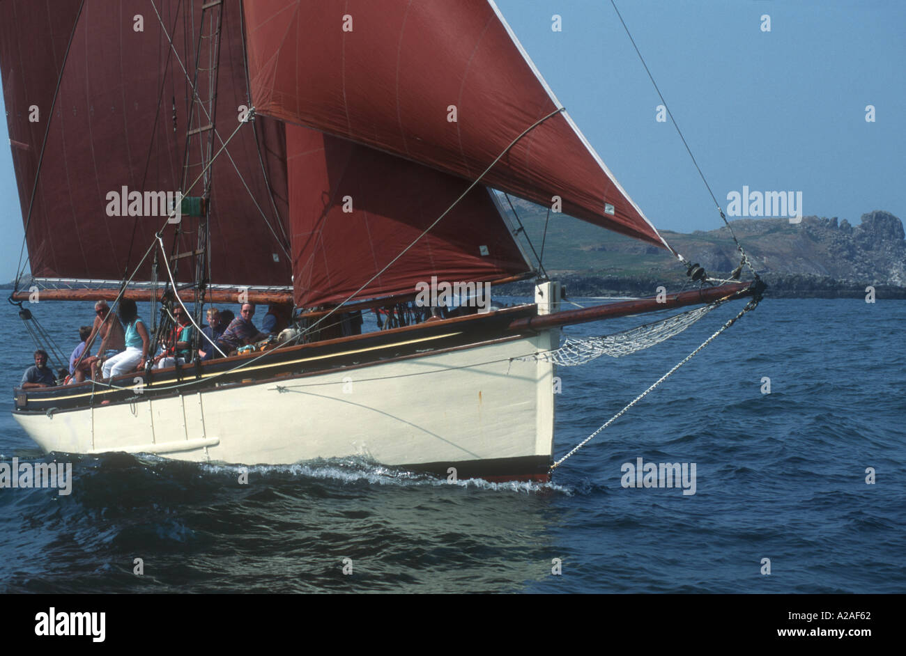 The 1875 Bristol Pilot Cutter Madcap sailing off Howth Dublin Ireland Stock Photo - Alamy