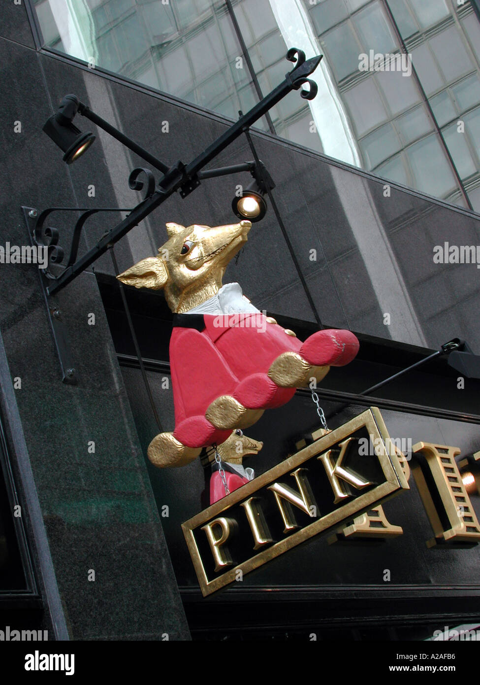 Pink shop sign, Cullum Street, London EC3, England, UK Stock Photo - Alamy