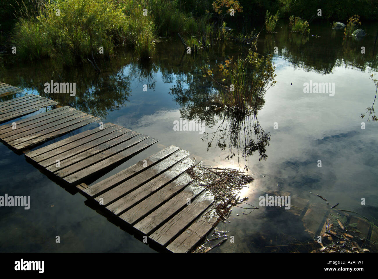 A floating bridge Stock Photo - Alamy