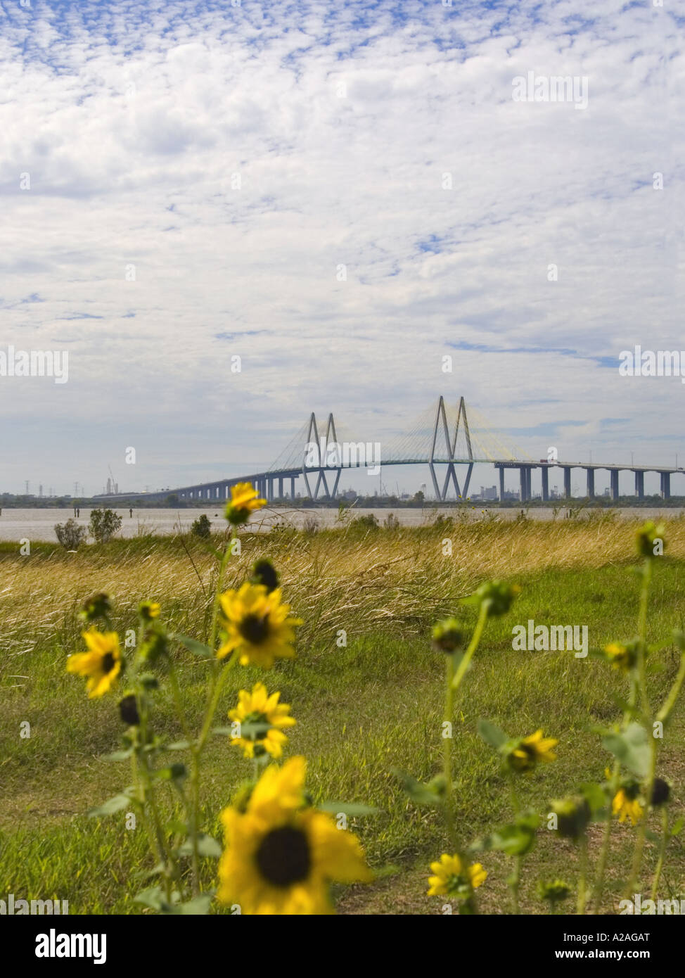 Fred Hartman bridge Stock Photo - Alamy
