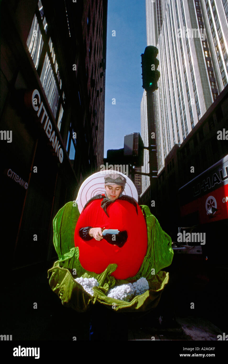 Advertising - Salad man Stock Photo - Alamy