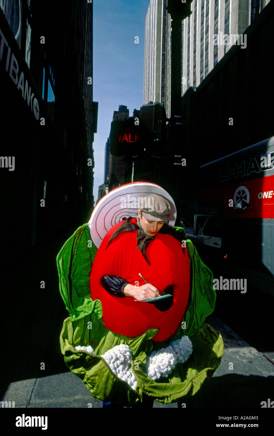 Advertising - Salad man Stock Photo - Alamy