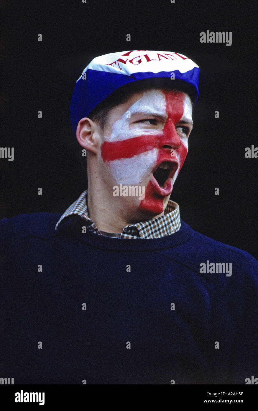 Rugby union supporters face paint hi-res stock photography and images ...