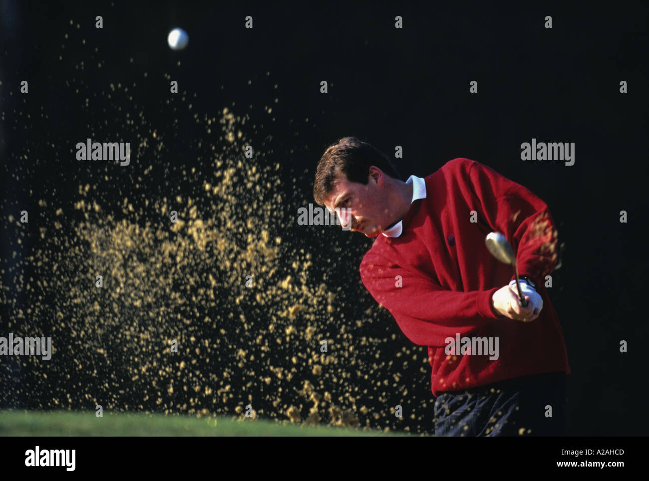 Man throwing golf ball air hi-res stock photography and images - Alamy