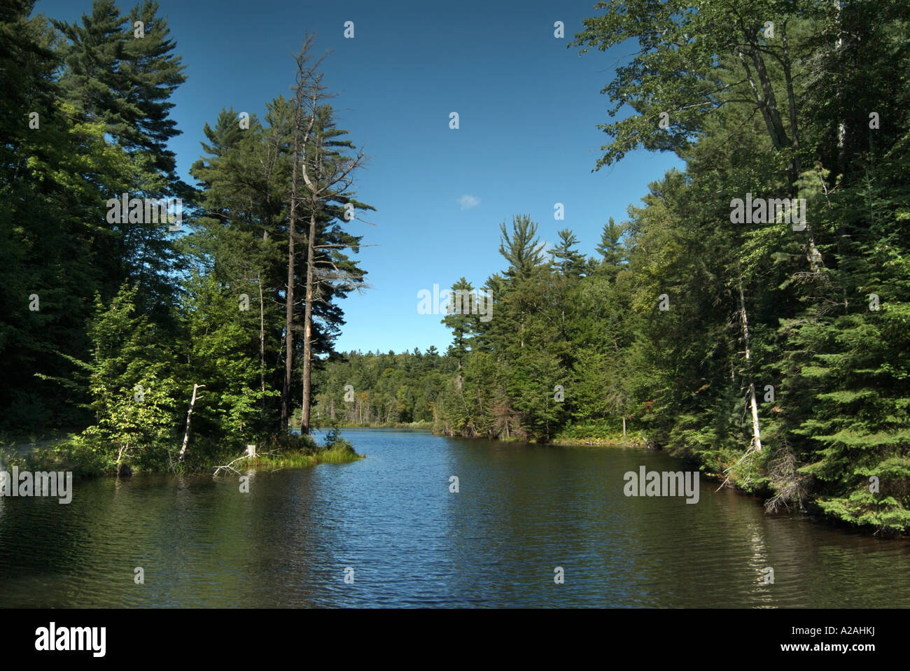 River Ste. Mary River Sault Ste.Marie soo ssm Autumn blue sky cloud ...