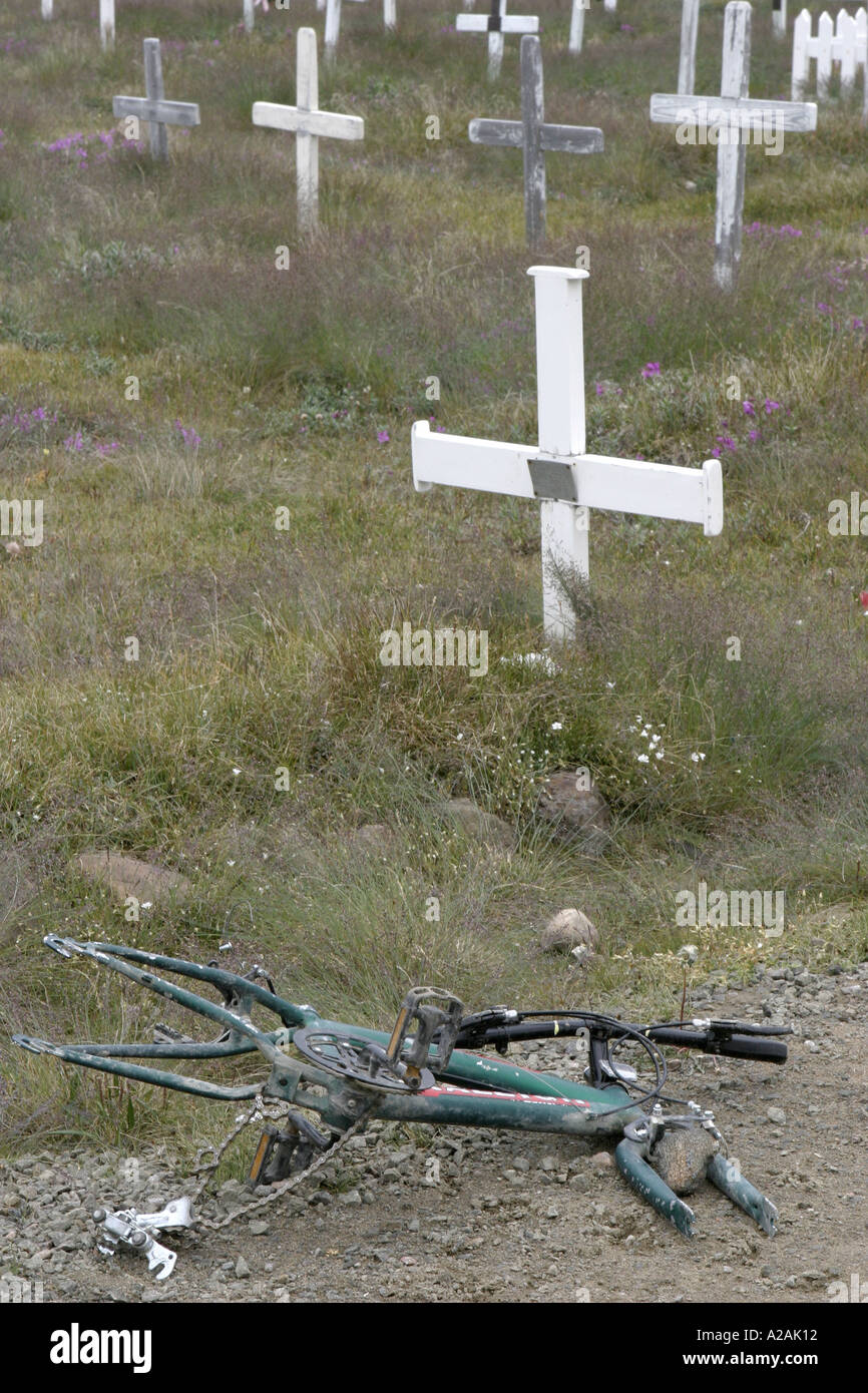 Cross in Cemetery in Iqaluit Nunavut Stock Photo - Alamy