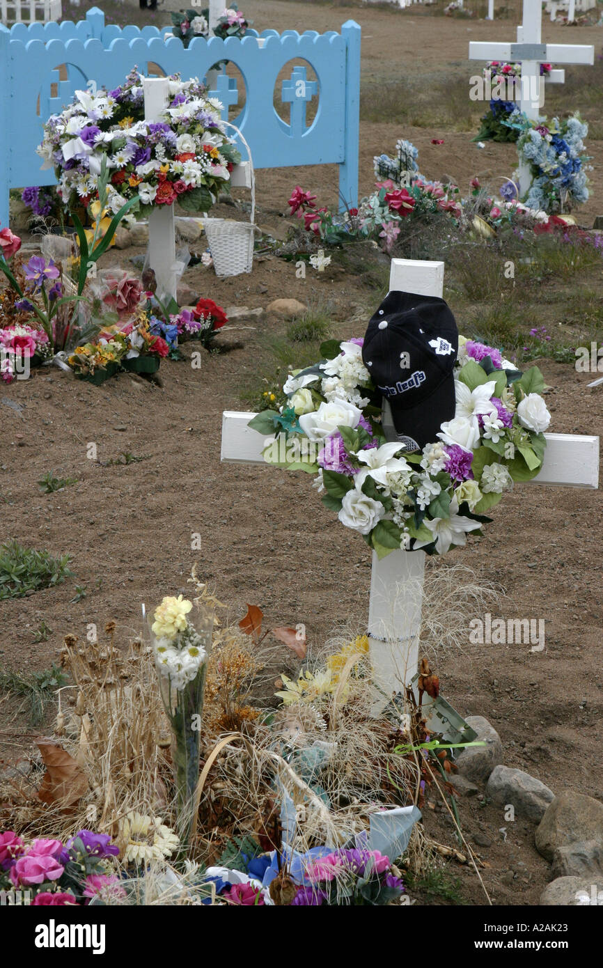 Cross in Cemetery in Iqaluit Nunavut Stock Photo - Alamy