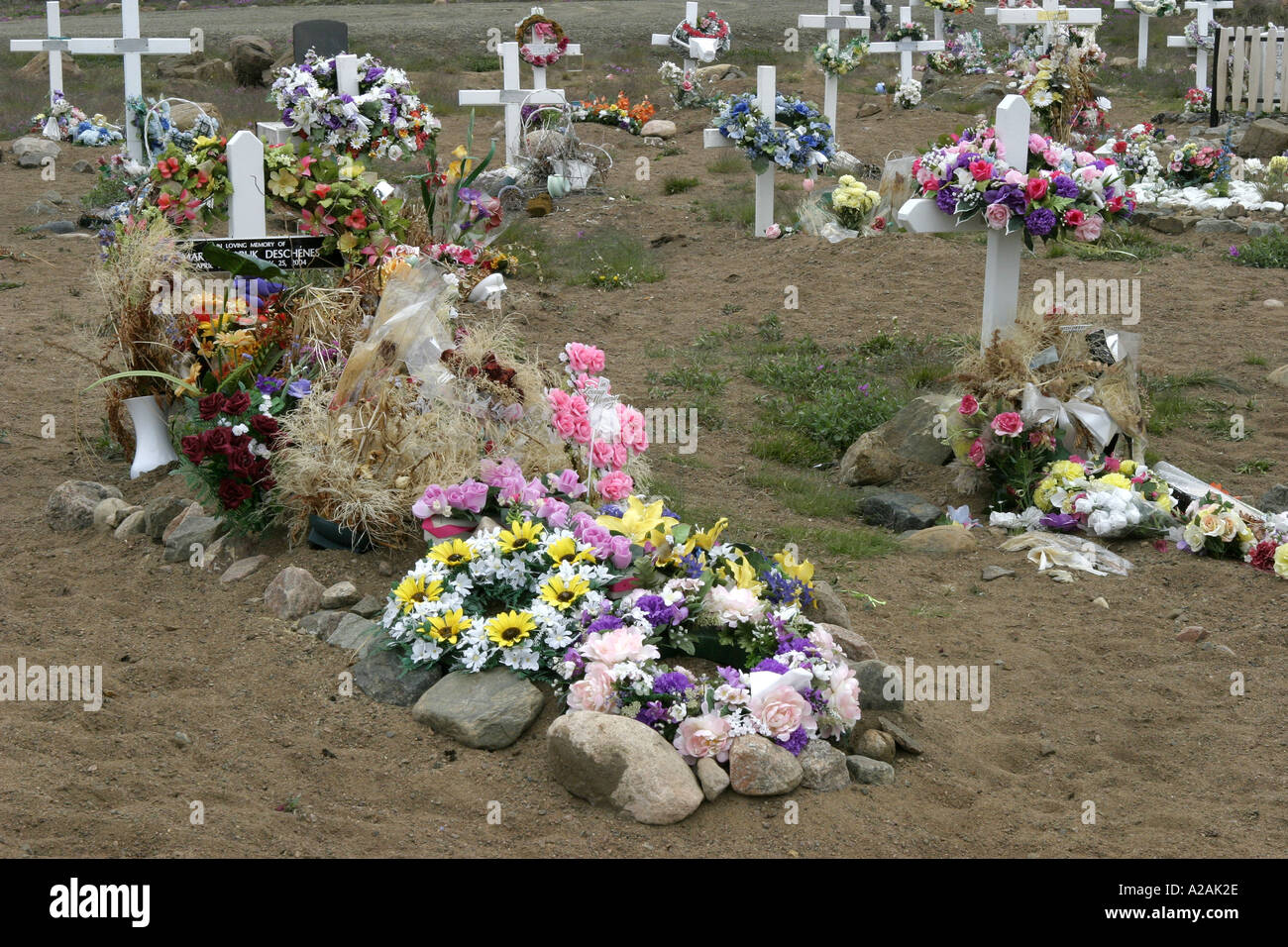 Cross in Cemetery in Iqaluit Nunavut Stock Photo - Alamy
