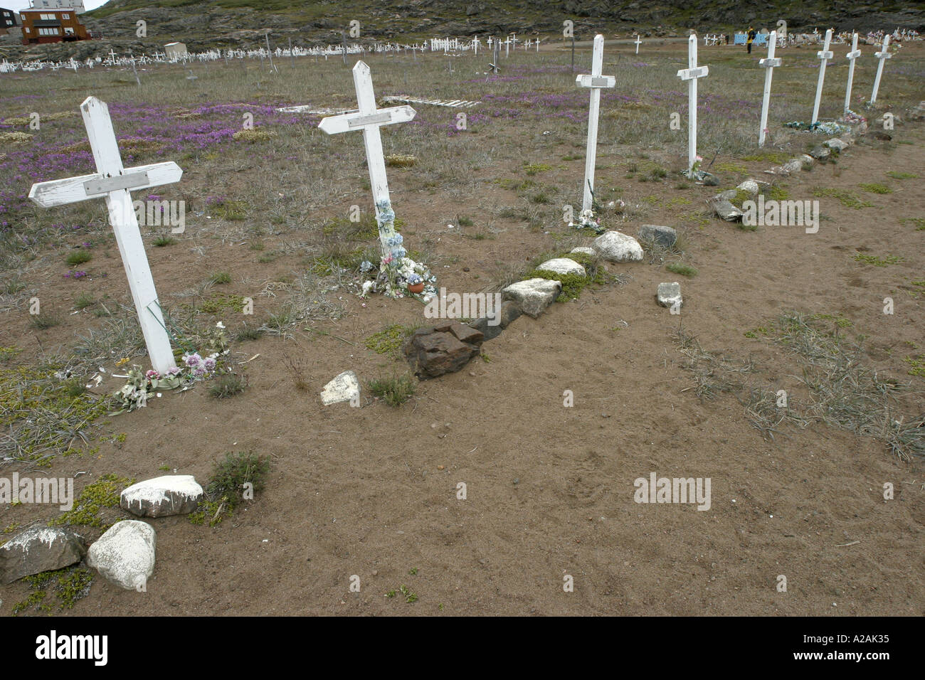 Cross in Cemetery in Iqaluit Nunavut Stock Photo - Alamy