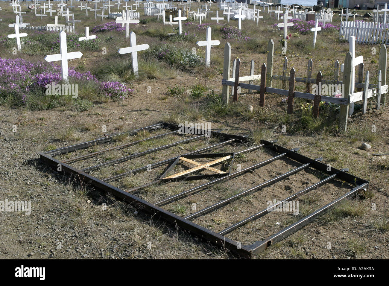 Cross in Cemetery in Iqaluit Nunavut Stock Photo - Alamy
