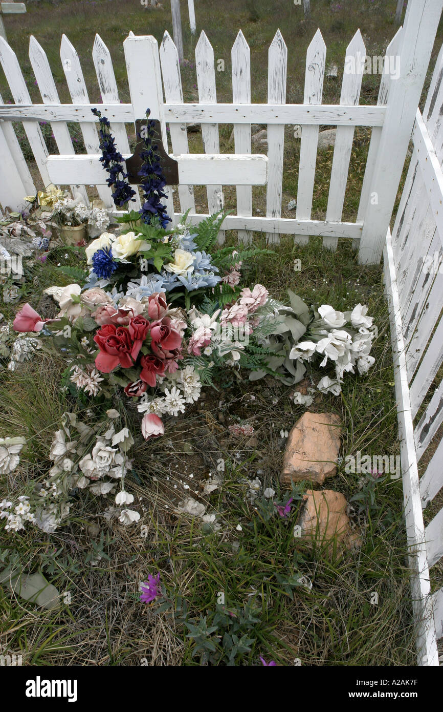 Cross in Cemetery in Iqaluit Nunavut Stock Photo - Alamy