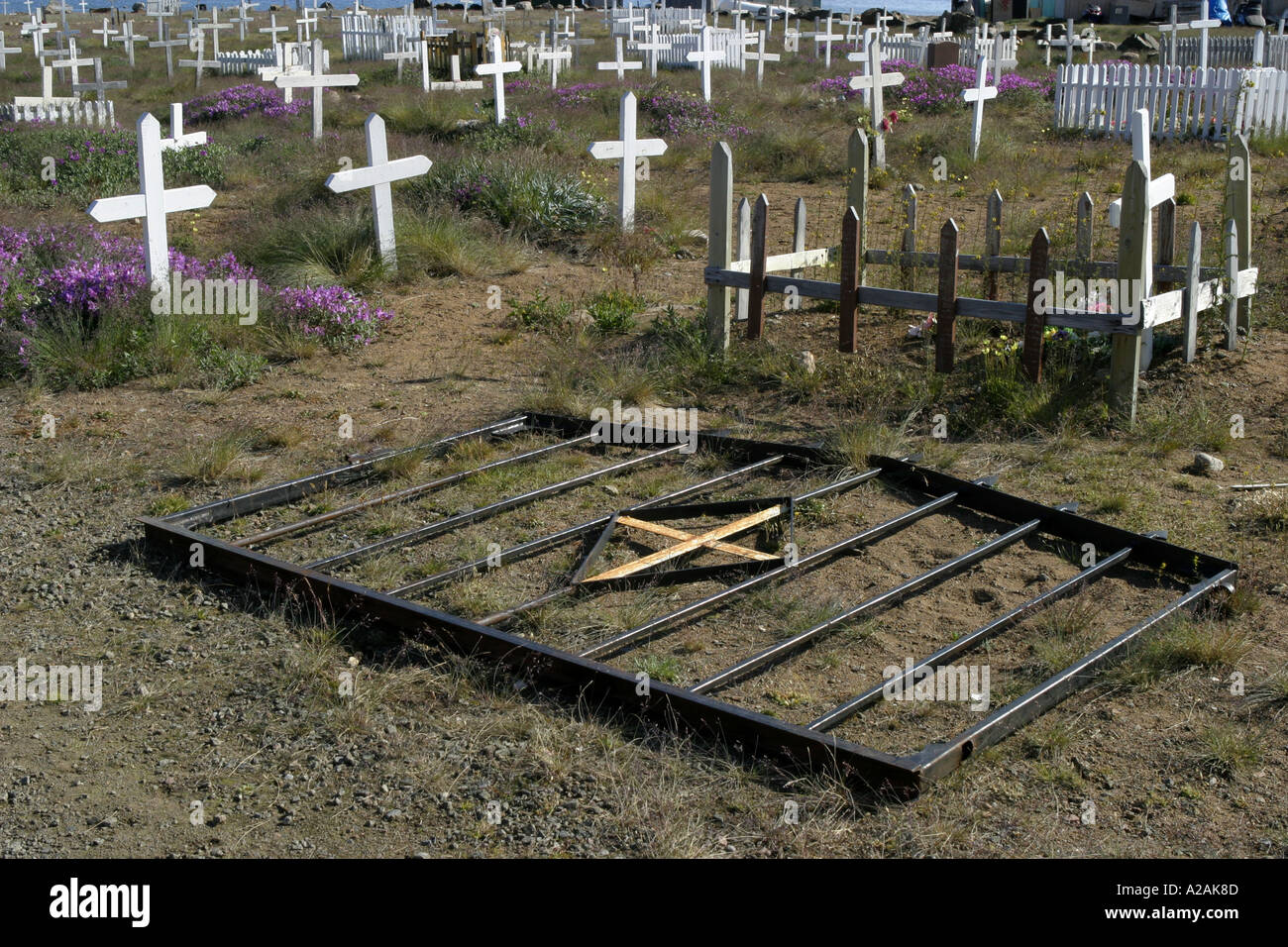 Cross in Cemetery in Iqaluit Nunavut Stock Photo - Alamy