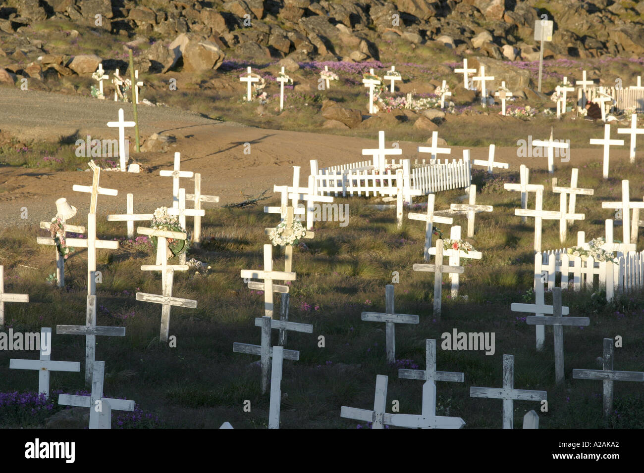 Cross in Cemetery in Iqaluit Nunavut Stock Photo - Alamy