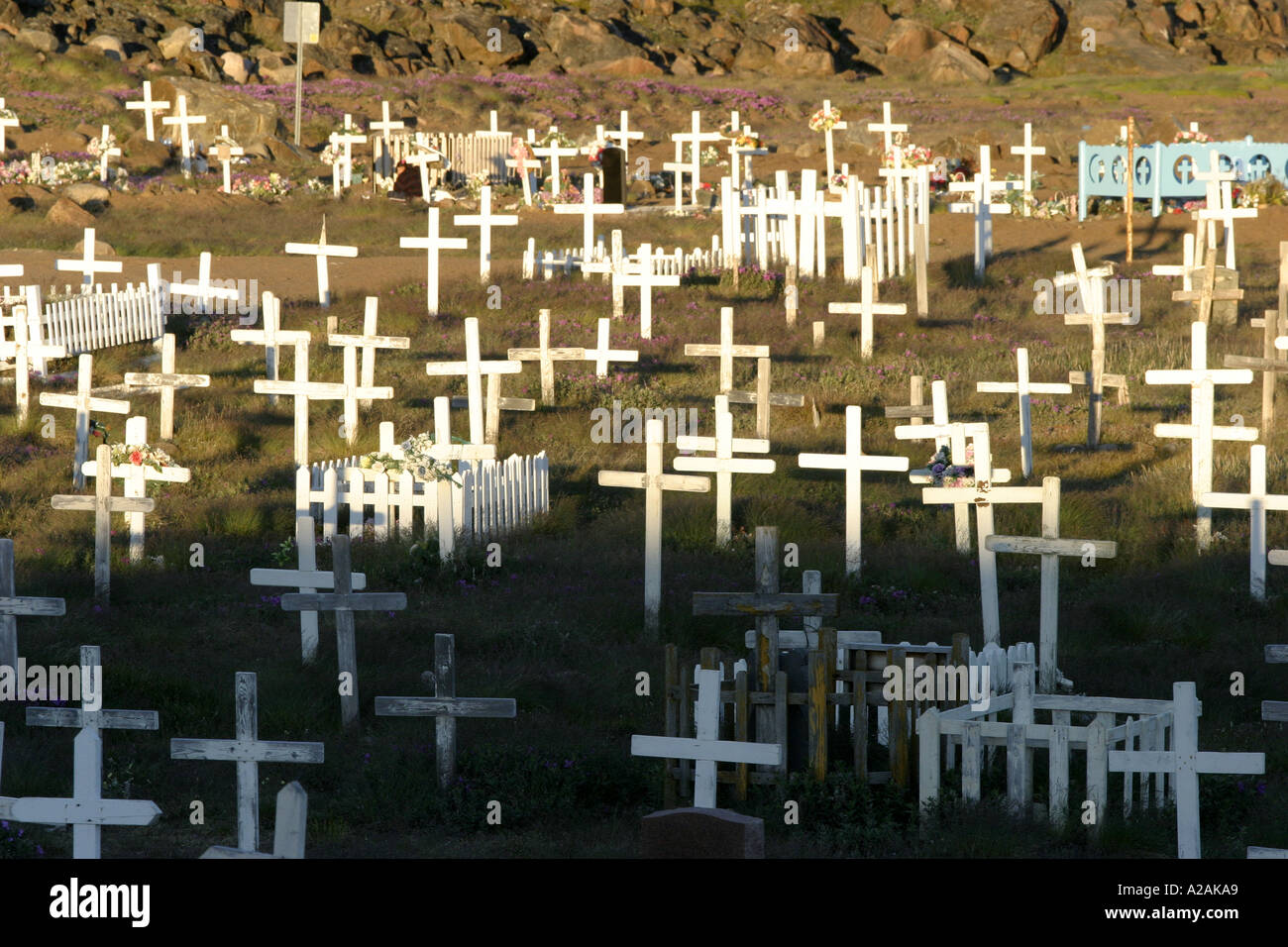 Cross in Cemetery in Iqaluit Nunavut Stock Photo - Alamy