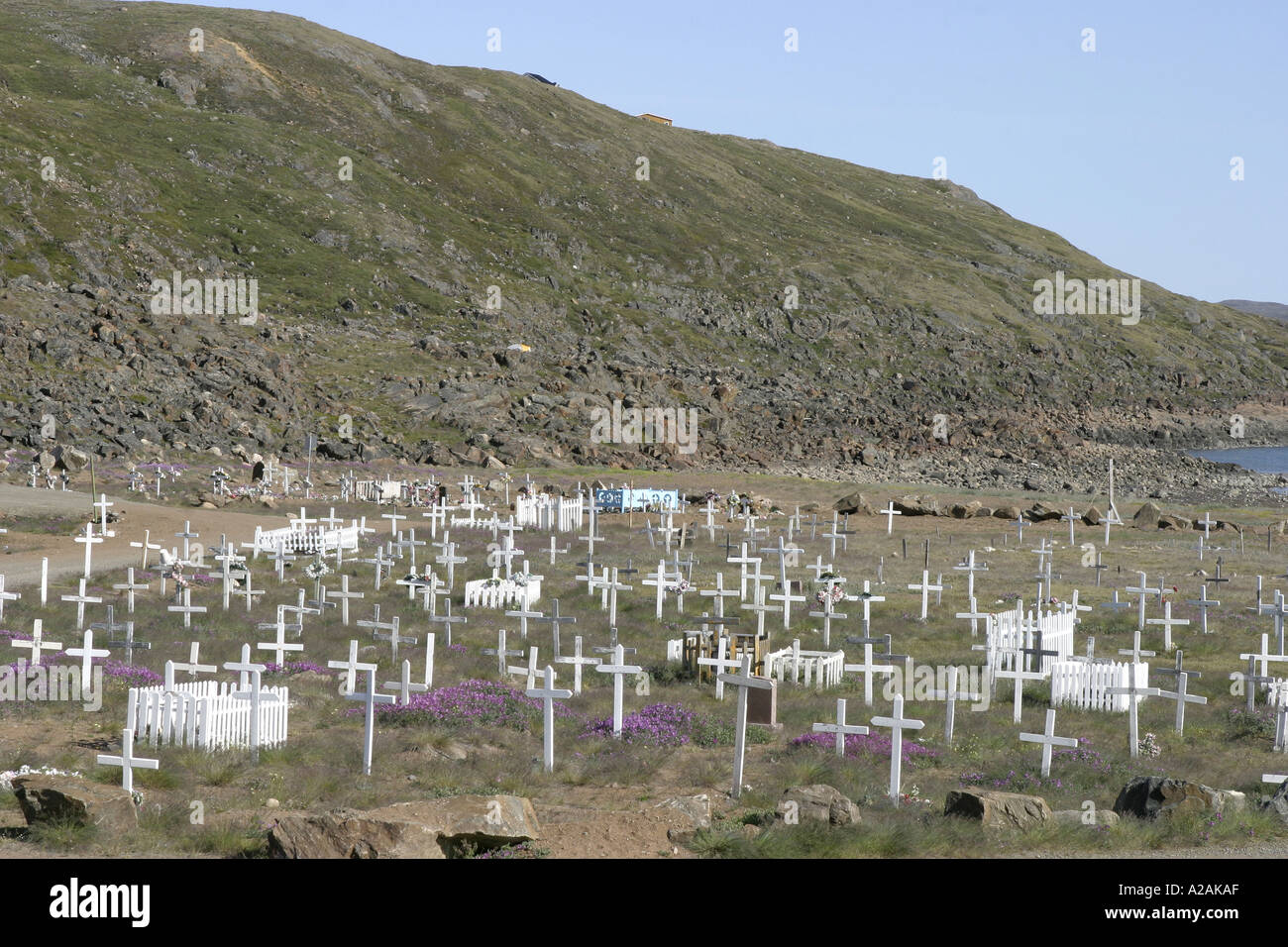 Cross in Cemetery in Iqaluit Nunavut Stock Photo - Alamy