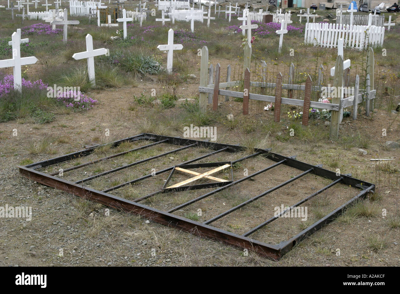 Cross in Cemetery in Iqaluit Nunavut Stock Photo - Alamy