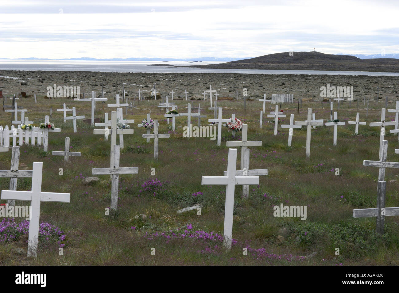 Cross in Cemetery in Iqaluit Nunavut Stock Photo - Alamy