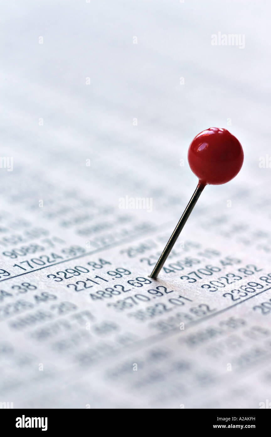 Picking numbers with a pin hi-res stock photography and images - Alamy