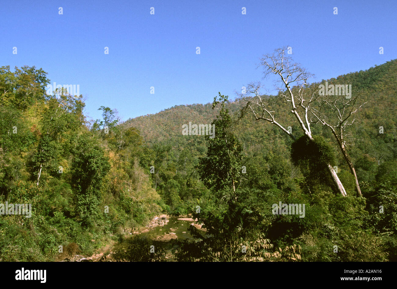 Myanmar Burma central highlands upland river valley near Kalaw Stock ...