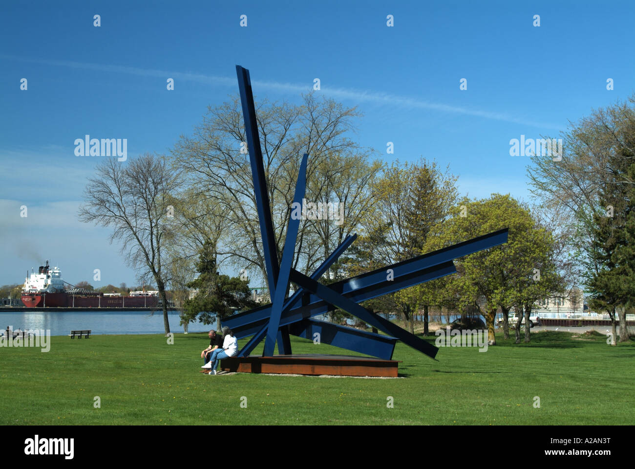 A statue on waterside of StMary's river Stock Photo - Alamy