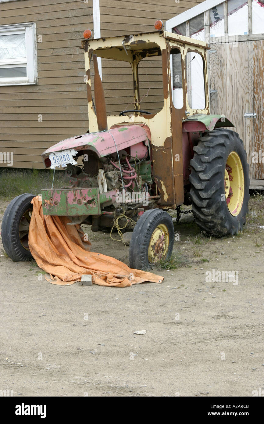 wrecked tractor Iqaluit Baffin Island Nunavut Stock Photo - Alamy
