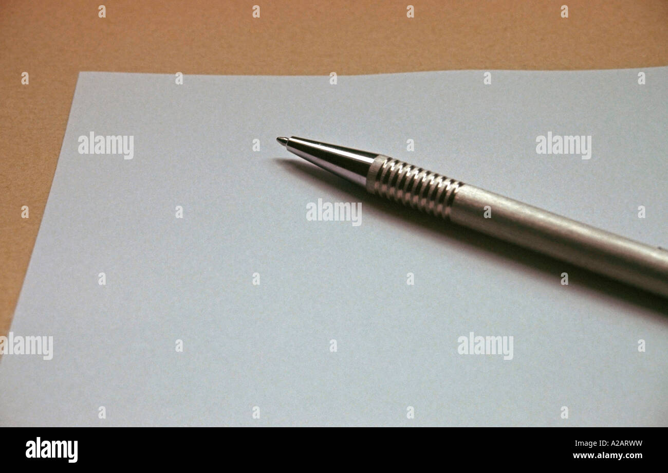 Pen and paper Stock Photo - Alamy
