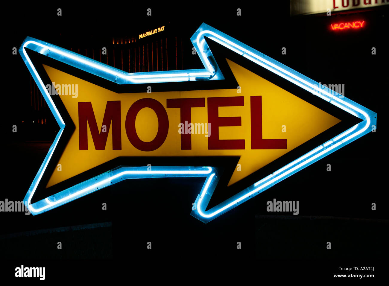 neon motel entrance sign Stock Photo - Alamy