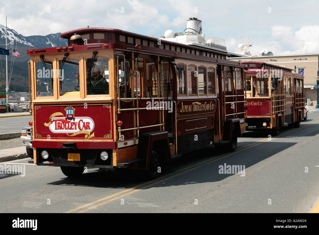 Tourist tram , Juneau, Alaska Stock Photo - Alamy