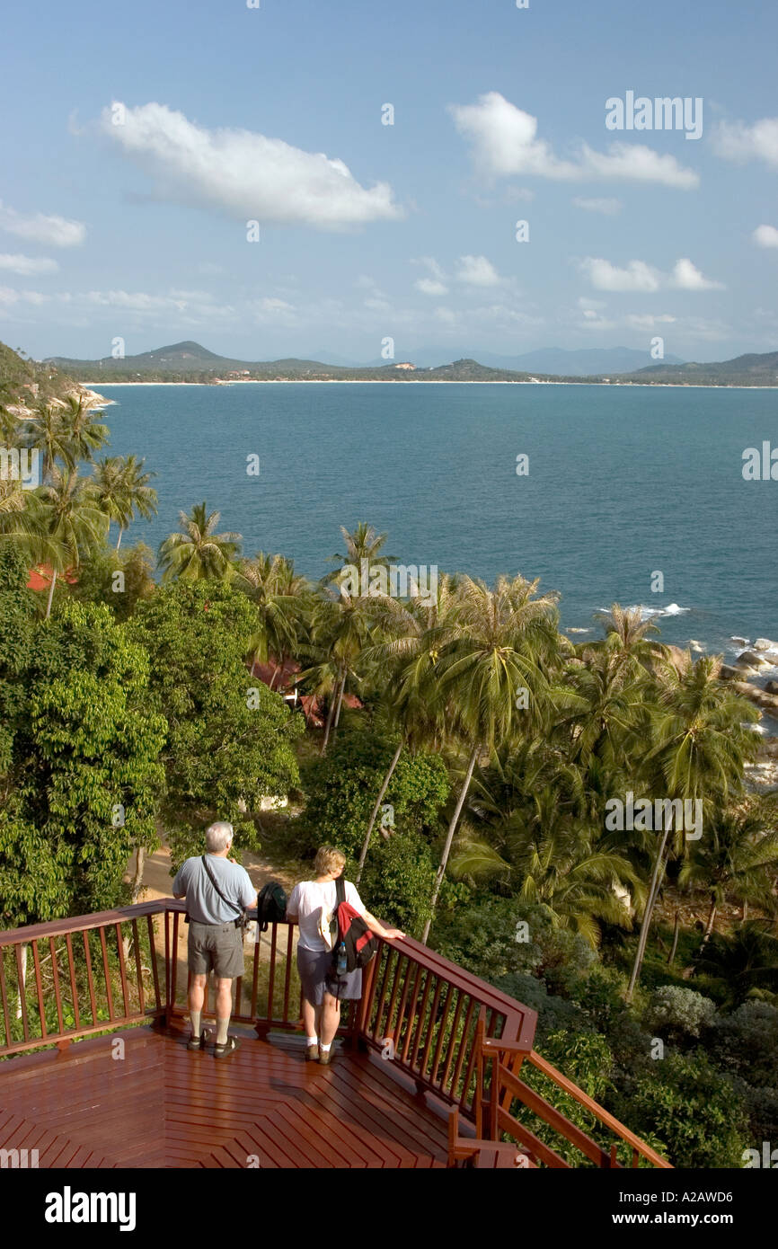 Thailand Ko Samui topography East Coast Chaweng Noi panoramic viewpoint ...