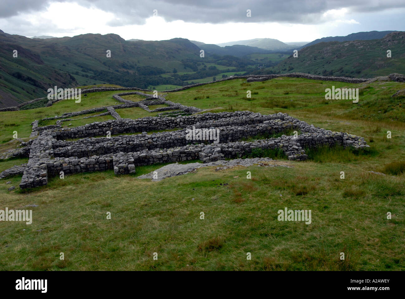 Hardknott Roman Fort. Eskdale, Cumbria, England, UK Stock Photo - Alamy