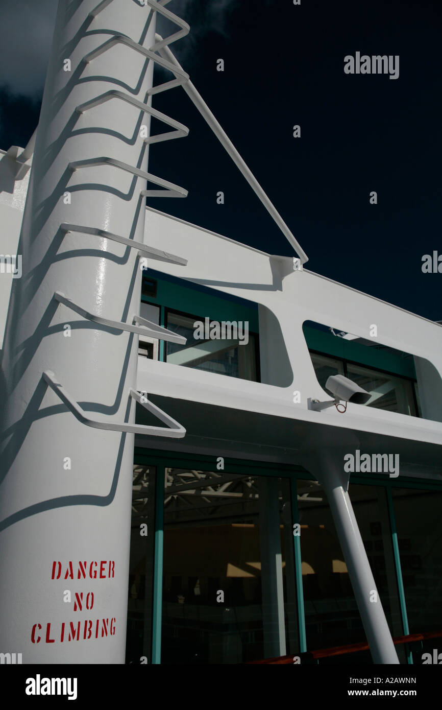 detail view of cruise ship structure and access ladder Stock Photo - Alamy