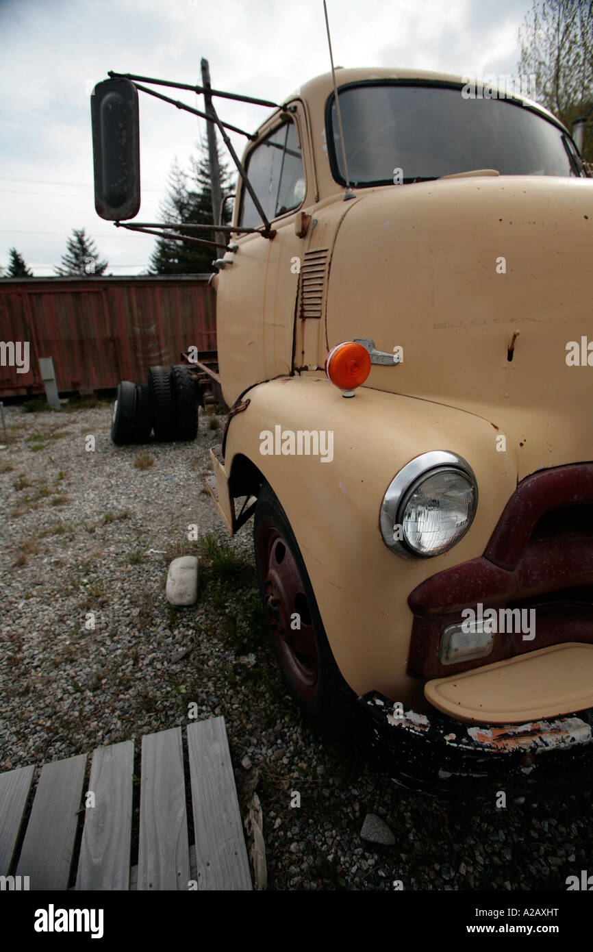 Rotting truck, Skagway, Alaska Stock Photo - Alamy