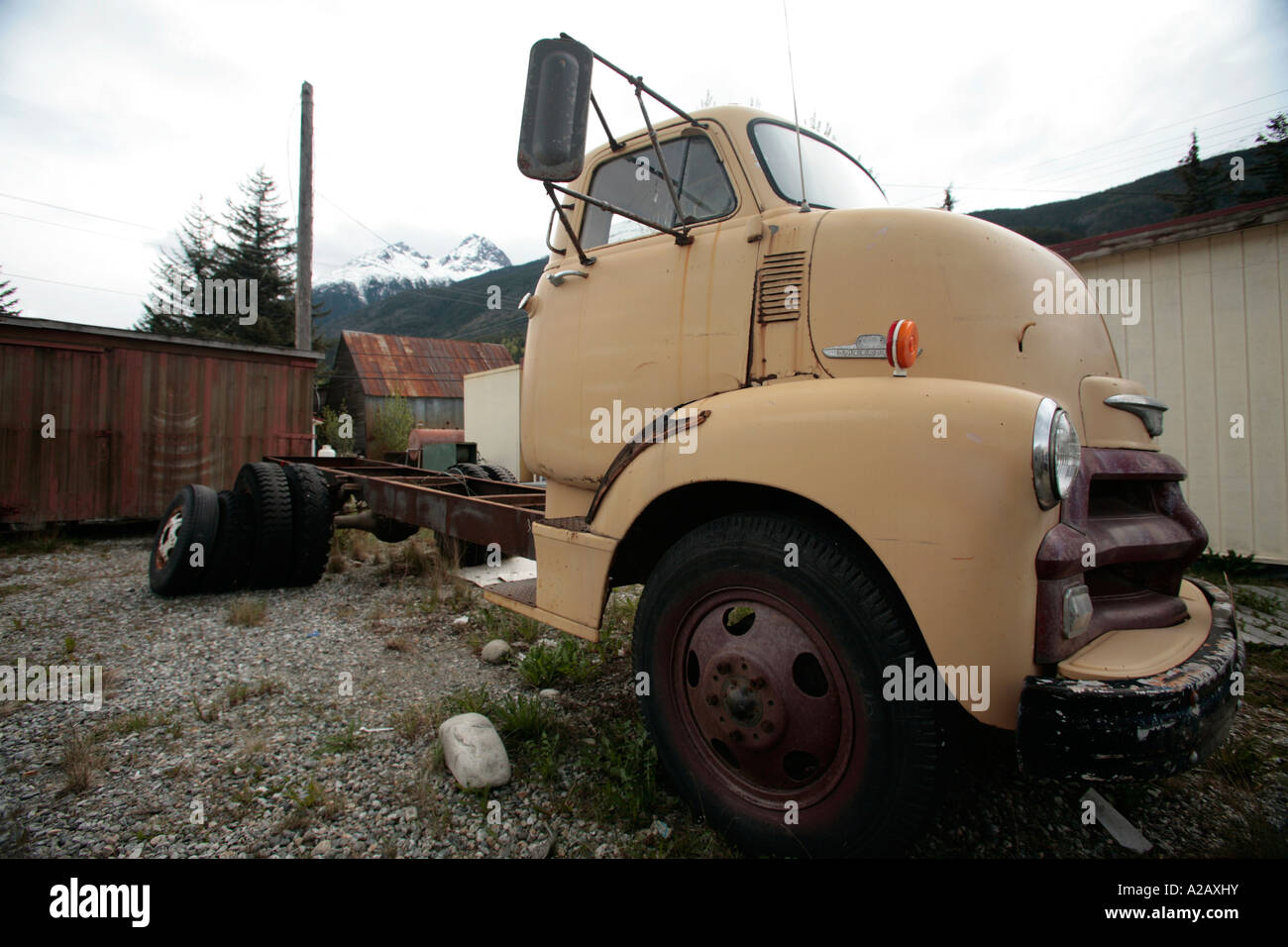 Rotting truck, Skagway, Alaska Stock Photo - Alamy