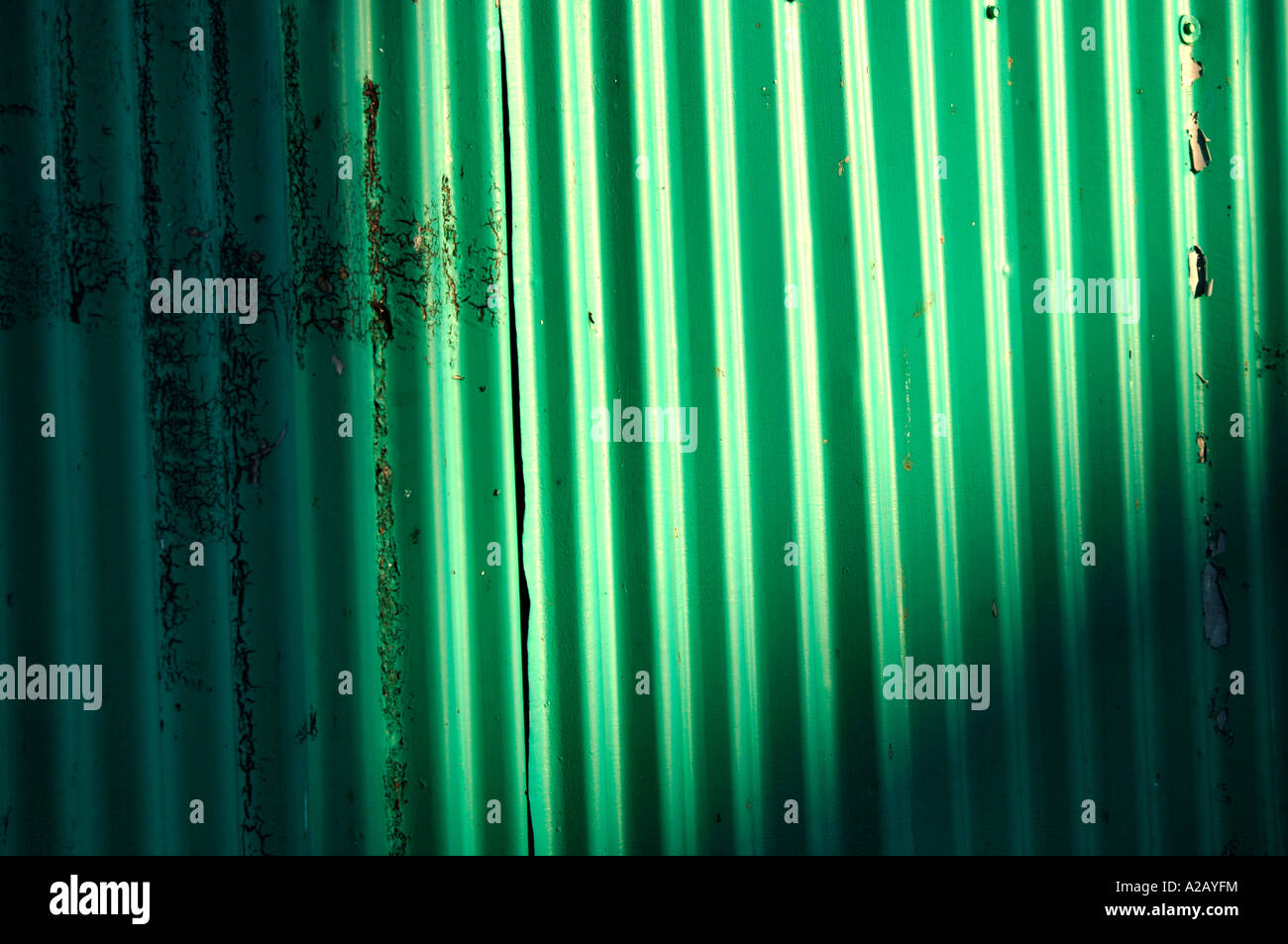Corrugated Fence,Acting As A Wall & A Barrier Stock Photo - Alamy