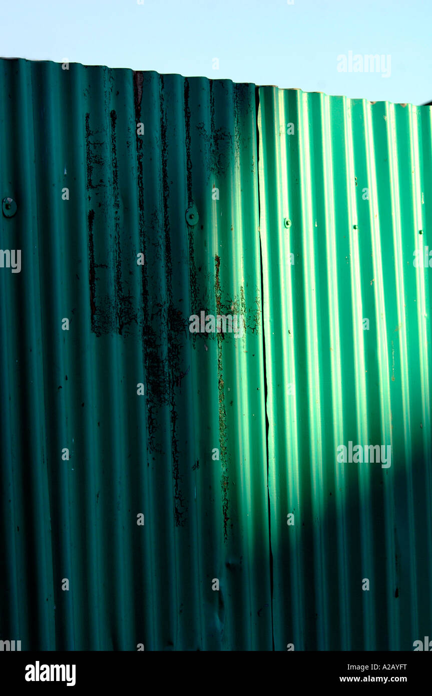 Corrugated Fence,Acting As Wall & Barrier Stock Photo - Alamy